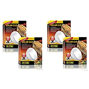 (4 Pack) Exo Terra Solar-Glo High Intensity Self-Ballasted Uv/Heat Mercury Vapor Lamp, 125 Watt