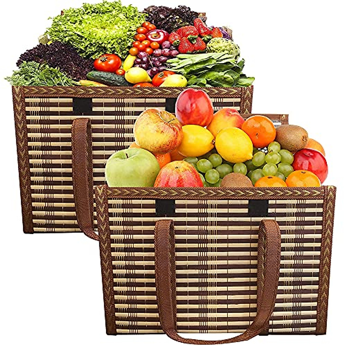 Picnic Basket for 2 with lid Handle,Picnic Baskets Empty for Gifts Cheap-Foldable