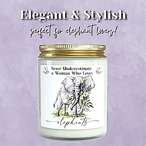 Wishmead Elephant Gifts for Women - Lavender Candle - Elephants Gifts for Women - Elephant Decor Housewarming Gift - Birthday Gifts for Mom Best Friend