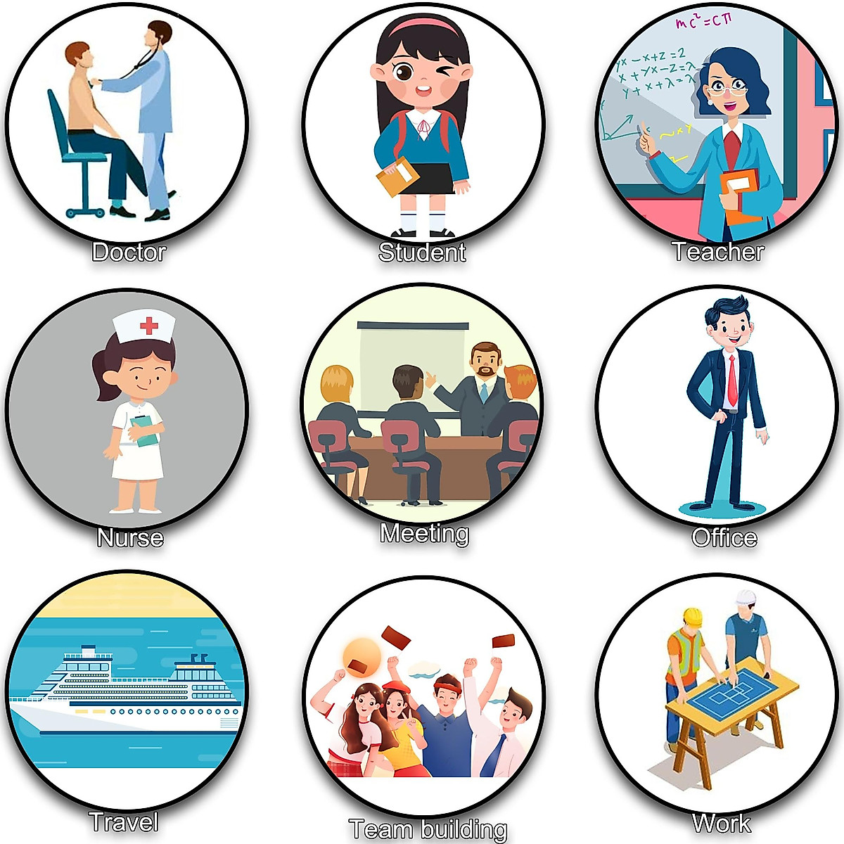 Retractable Badge Reel with Claw Clasp and Clip for Id Card Holders (2Pack)