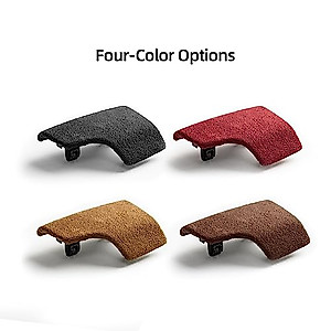Alfanxi Gear Shift Knob Cover Alcantara Material Trim Compatible with Audi A6 A6L A7(9002Black