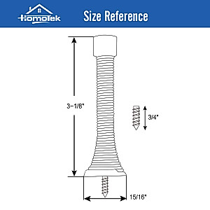 HOMOTEK 30 Pack Spring Door Stopper with Rubber Bumper Satin Nickel 3-1/8" Flexible Spring Heavy Duty Wall Door Stop Low Mounted Door Bumper for Home (Satin Nickel)