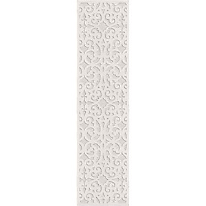 Orian Sculpted 4704 Indoor/Outdoor High-Low Debonair Natural Runner Rug, 1'11" x 7'6", Ivory