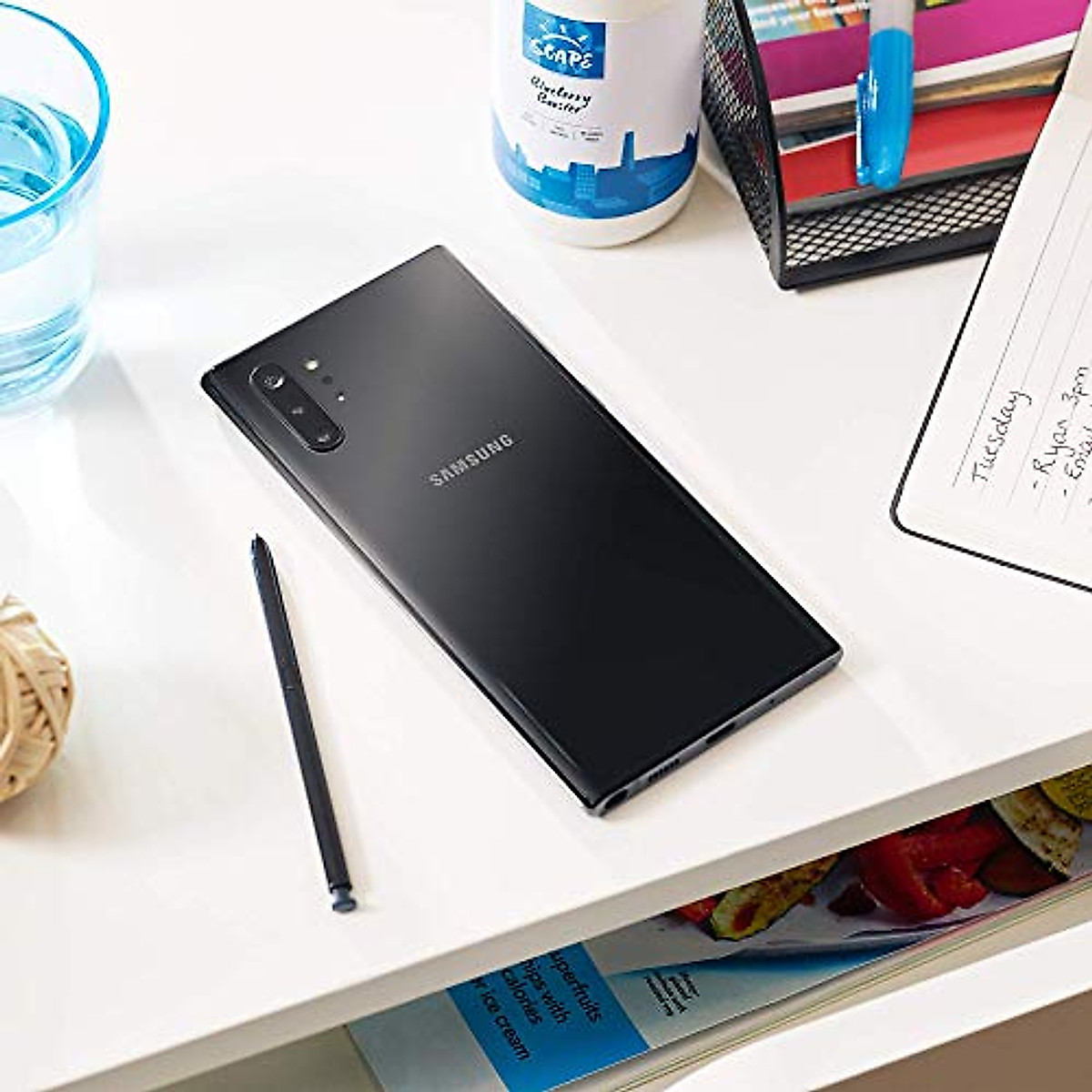 Samsung Galaxy Note 10+ Plus (5G) Single-SIM SM-N976U 256GB Factory Unlocked 5G Smartphone - (Aura Black) (Renewed)