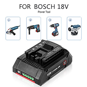 JIALIPOK 18V 4.5Ah Replacement Battery for Bosch 18v Battery GBA18V40 BAT609 BAT609G BAT618 BAT618G BAT619 BAT619G BAT622 BAT620 SKC181-202L for 18v Bosch Tools