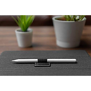TineeOwl Pen Holder for Apple Pencil (Improved), Adhesive Loop for Books, Surface Laptop, Journal & More - 3M Self-Adhesive Vegan Leather Elastic Pencil Loop (3 PACK) - Black