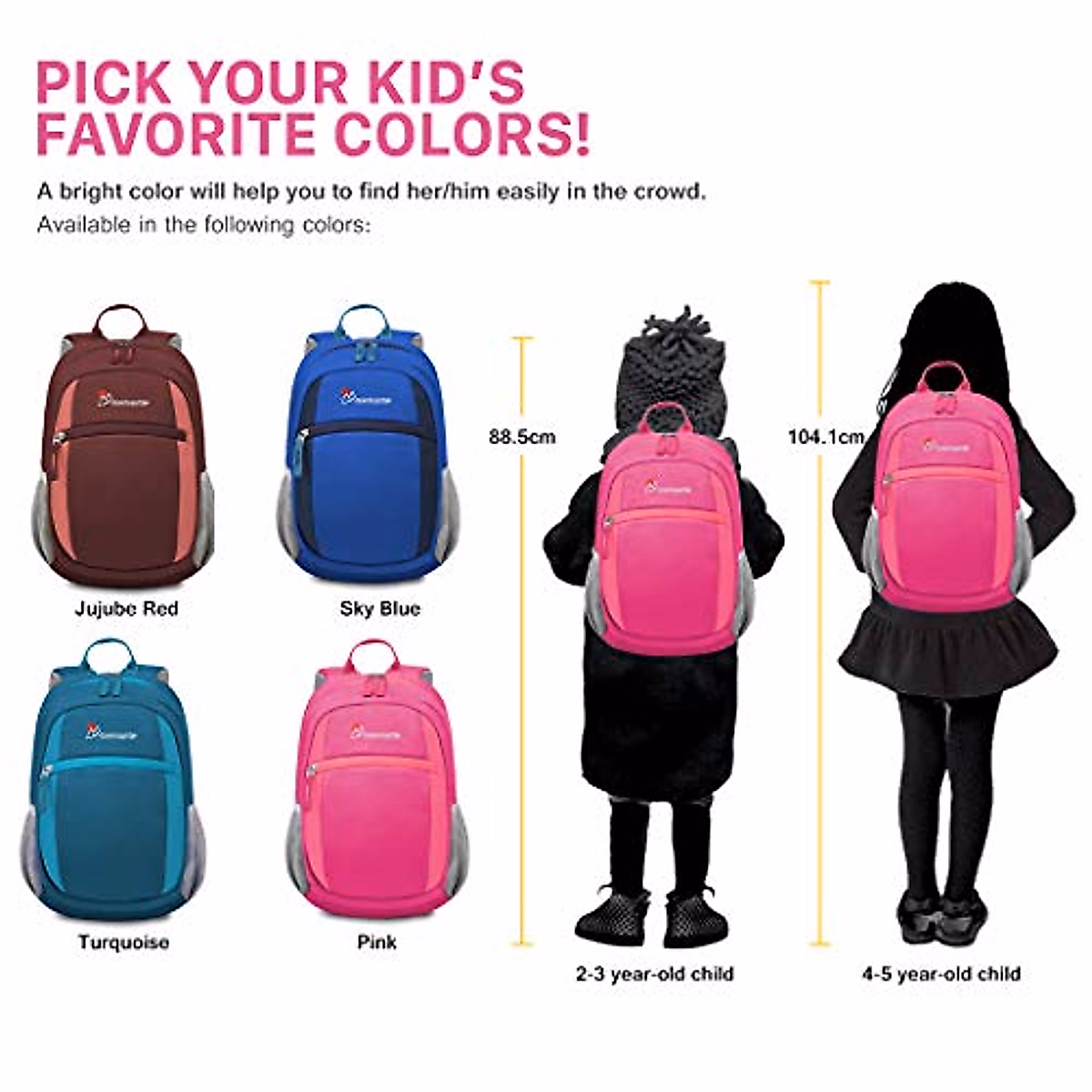 MOUNTAINTOP Kids Backpack for Boys Girls School Camping Children's Backpack