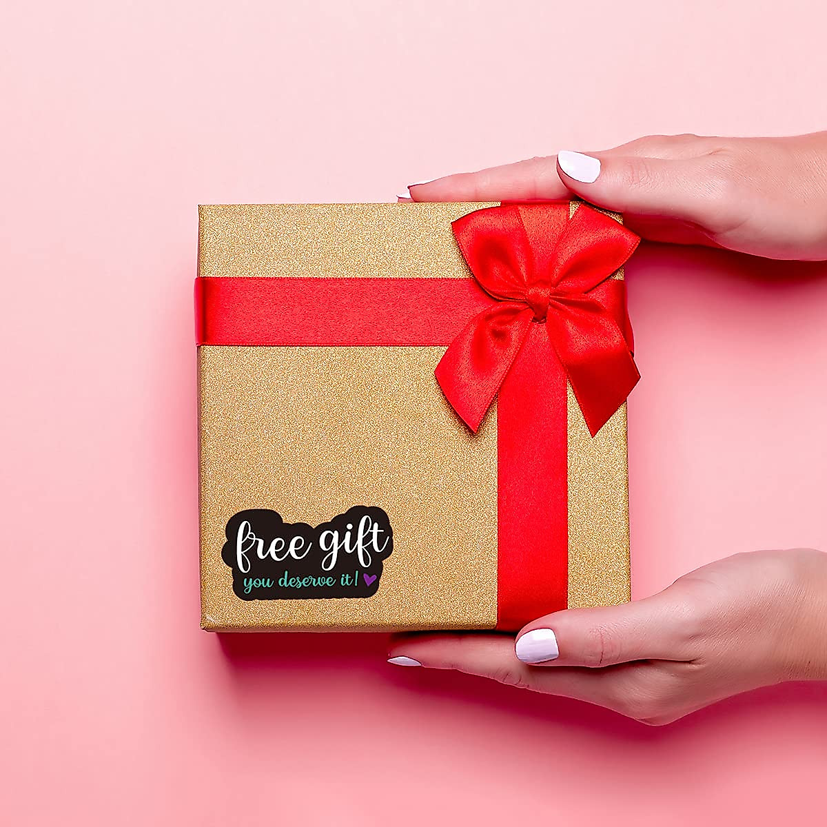 Littlefa You Deserve it Stickers,Happy Mail Stickers,Small Business Stickers,Free Stuff Stickers,Envelopes Seal Stickers,Mail Packaging Sticker for Small Business 500 PCS