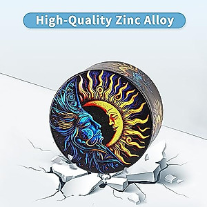 3 inch Large Grinder for Herb and Spice, Zinc Alloy Grinders (Sun and Moon Pattern)