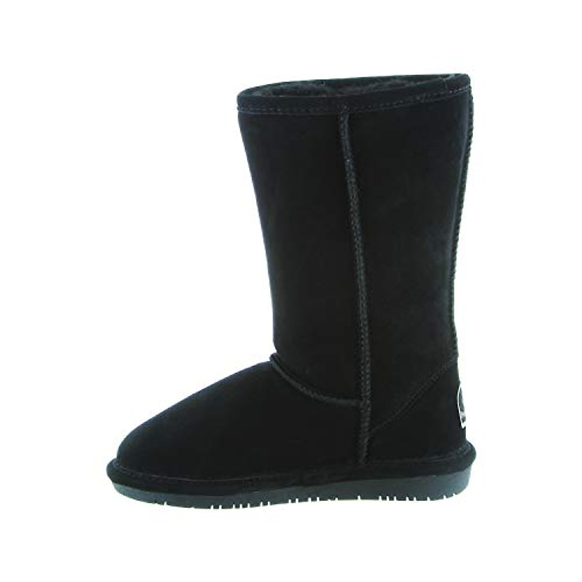 BEARPAW Emma Tall Youth Boot, Black II, 4 Wide Big Kid