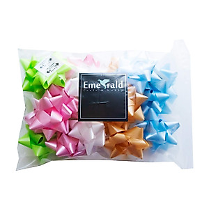 Assorted Pastel Satin Gift Bows, 20 Pack