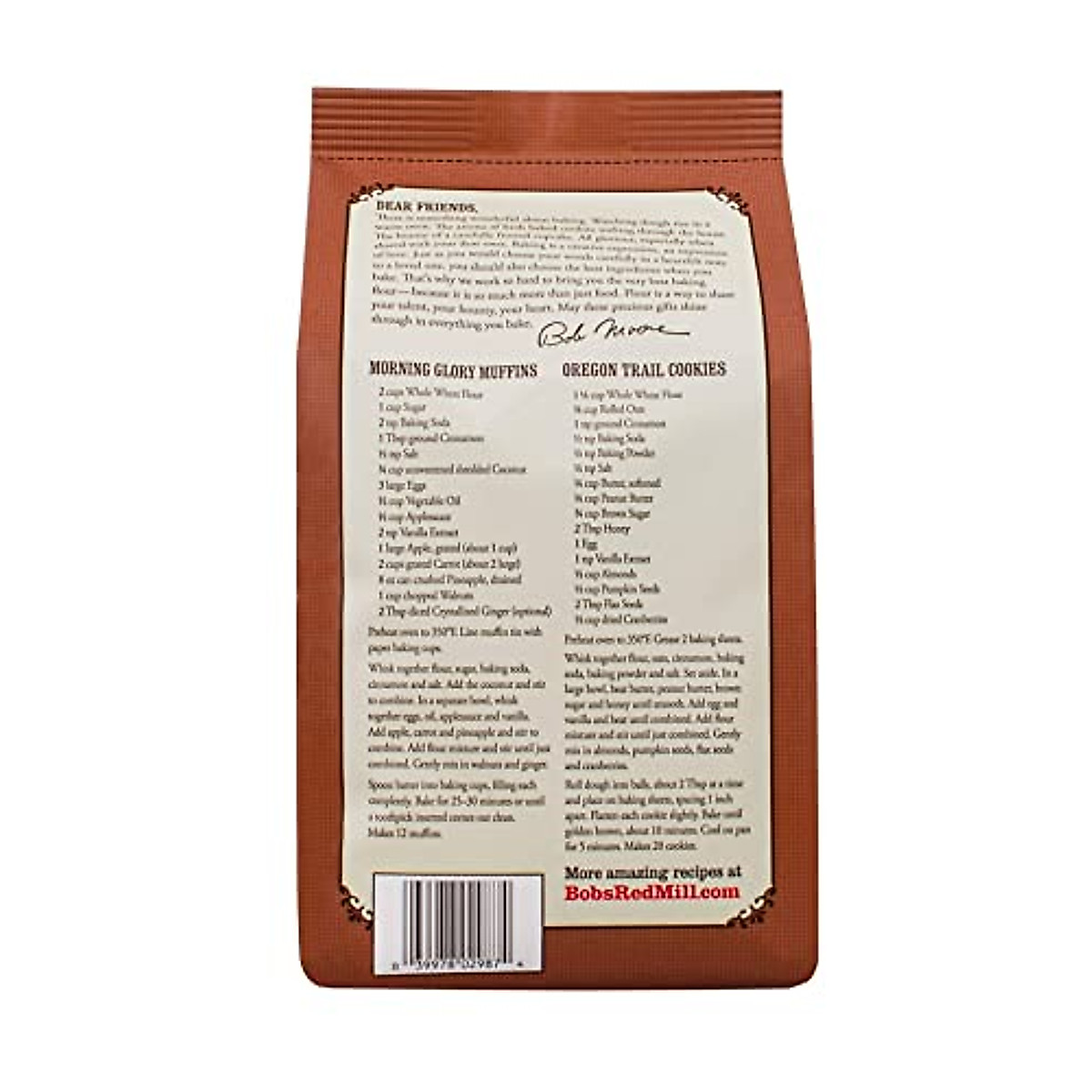 Bob's Red Mill, Organic Flour, Whole Wheat, 5 lb