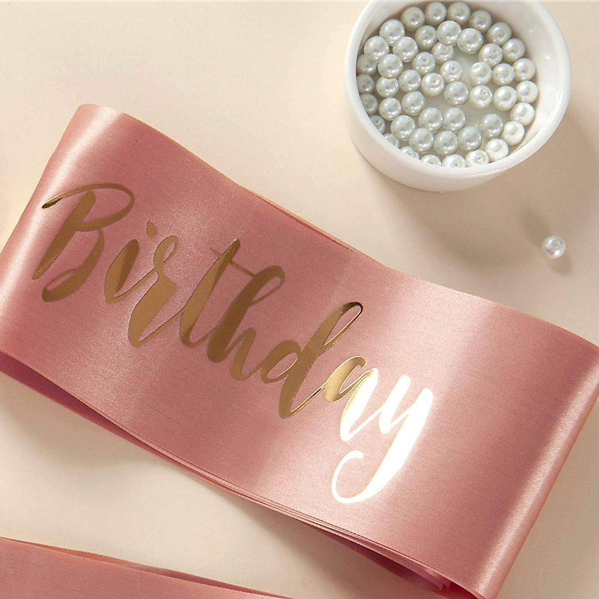 MAGJUCHE It's My 60th Birthday sash, Rose Gold Ladies 60 Years Birthday Women Party Supplies, Pink Party Decorations