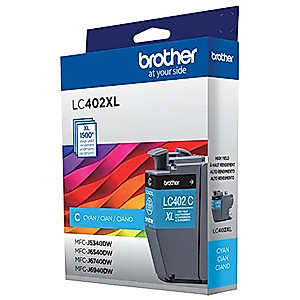 Brother Genuine LC402XLC High Yield Cyan Ink Cartridge