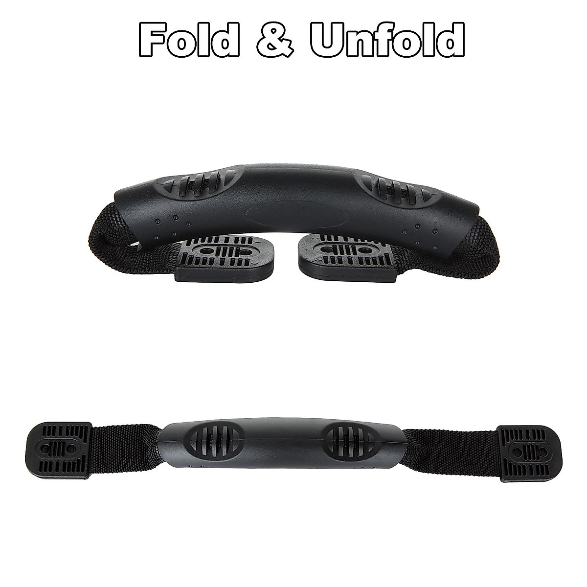 EATHEATY 8 Pack Kayak Handles Replacement, Heavy Duty Kayak Carry Handles, Durable Canoe Boat Side Mount Handle Accessory Kit for Kayaks Boat Suitcase Luggage, Black, Including 40 Mounting Screws