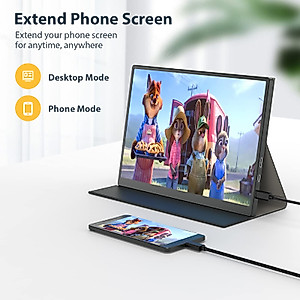 Miktver Portable Monitor, 10.5 Inch FHD 1920x1280 IPS 100% SRGB Small Laptop Monitor for Computer PC Phone Mac Xbox PS4, USB C HDMI Gaming Monitor Ultra-Slim IPS Display with Smart Cover