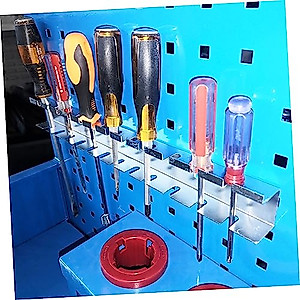 PartyKindom 1pc Screwdriver Holder Hook Tool Garage Wall Tool Rack Shovel Holder for Garage Screwdriver Shelf Screwdriver Case Tool Organizer Wall Mount Hook Hanger Steel Galvanized Silver