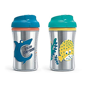 First Essentials by NUK Fun Grips Hard Spout Sippy Cup in Assorted Colors and Patterns, 9 oz., 2-Pack