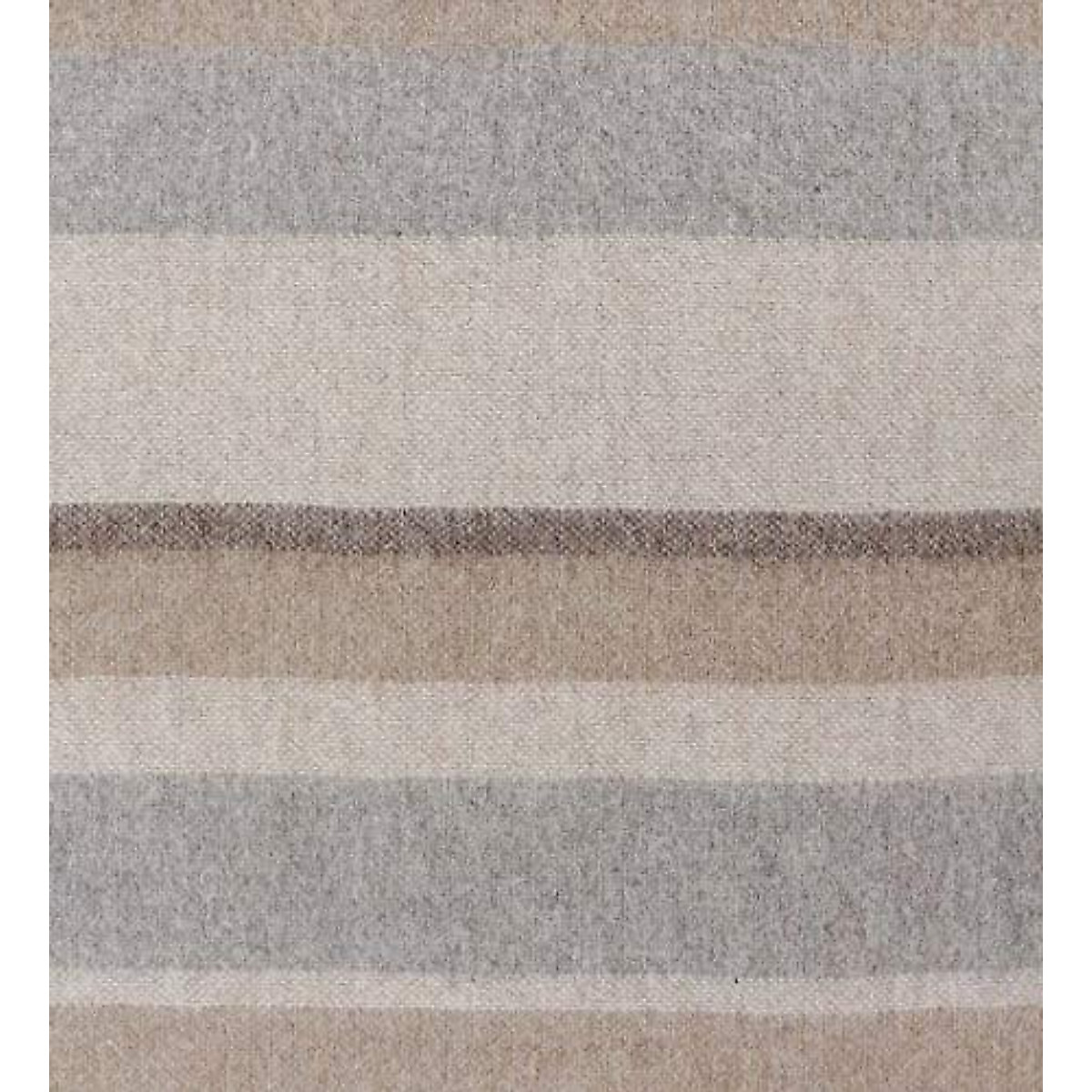 Alpaca Merino Wool Blanket Throw Warm and Soft Multicolor Striped Design Peru (Sand/Soft Camel/Soft Gray)