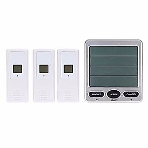 Ambient Weather WS-10 Wireless Indoor/Outdoor 8-Channel Thermo-Hygrometer with Three Remote Sensors