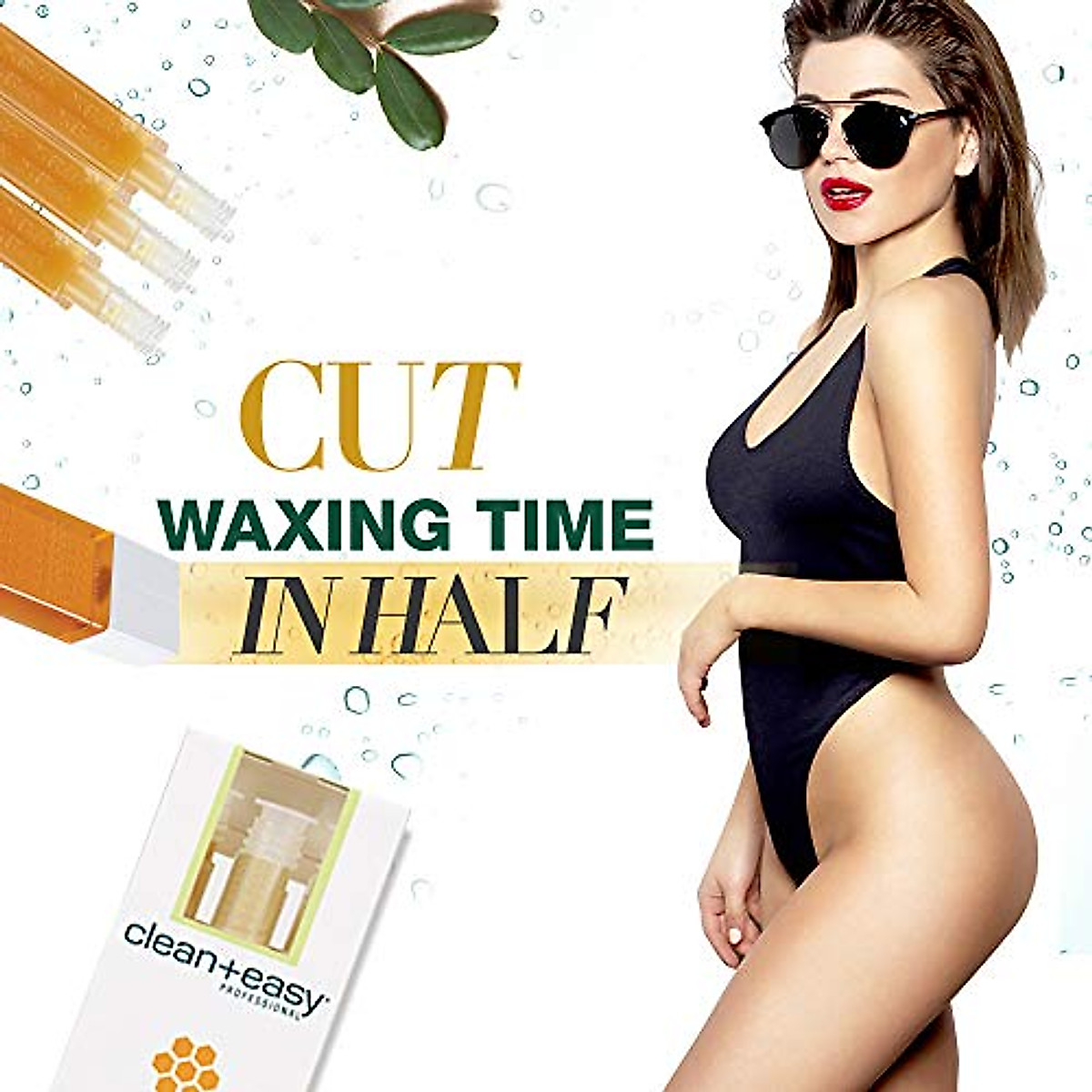 Clean + Easy Small Original Roll On Wax Refill for Wax Cartridge, Hygienic Depilatory Hair Removal Treatment, Removes Fine to Coarse Hairs, Perfect for Delicate Skin - 3 Packs