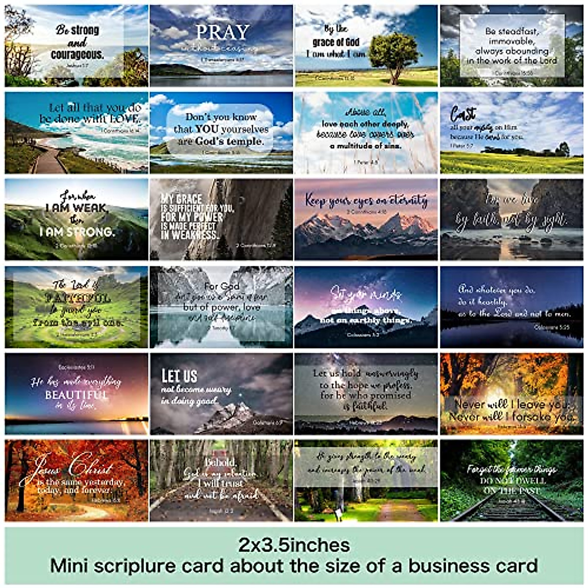 100 Mini Prayer Cards for Women and Men with Full Scripture, Bulk Religious Motivational Cards with Inspirational Scripture, Bulk Inspirational Religious Christian Gifts for Women and Men
