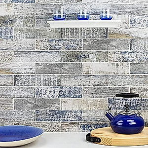 Strait Wood 3 in. x 12 in. Matte Ceramic Subway Wall Tile (22-Piece 5.38 sq. ft. / Box)