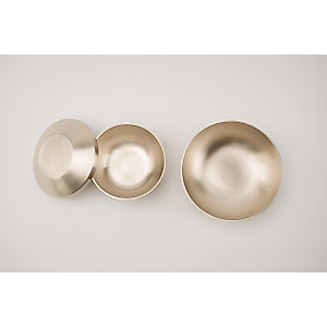 Premium Brassware Rice Bowl Soup Bowl Set Korean Traditional Handmade Tableware BANGJJA YUGI Dinnerware, Bronze