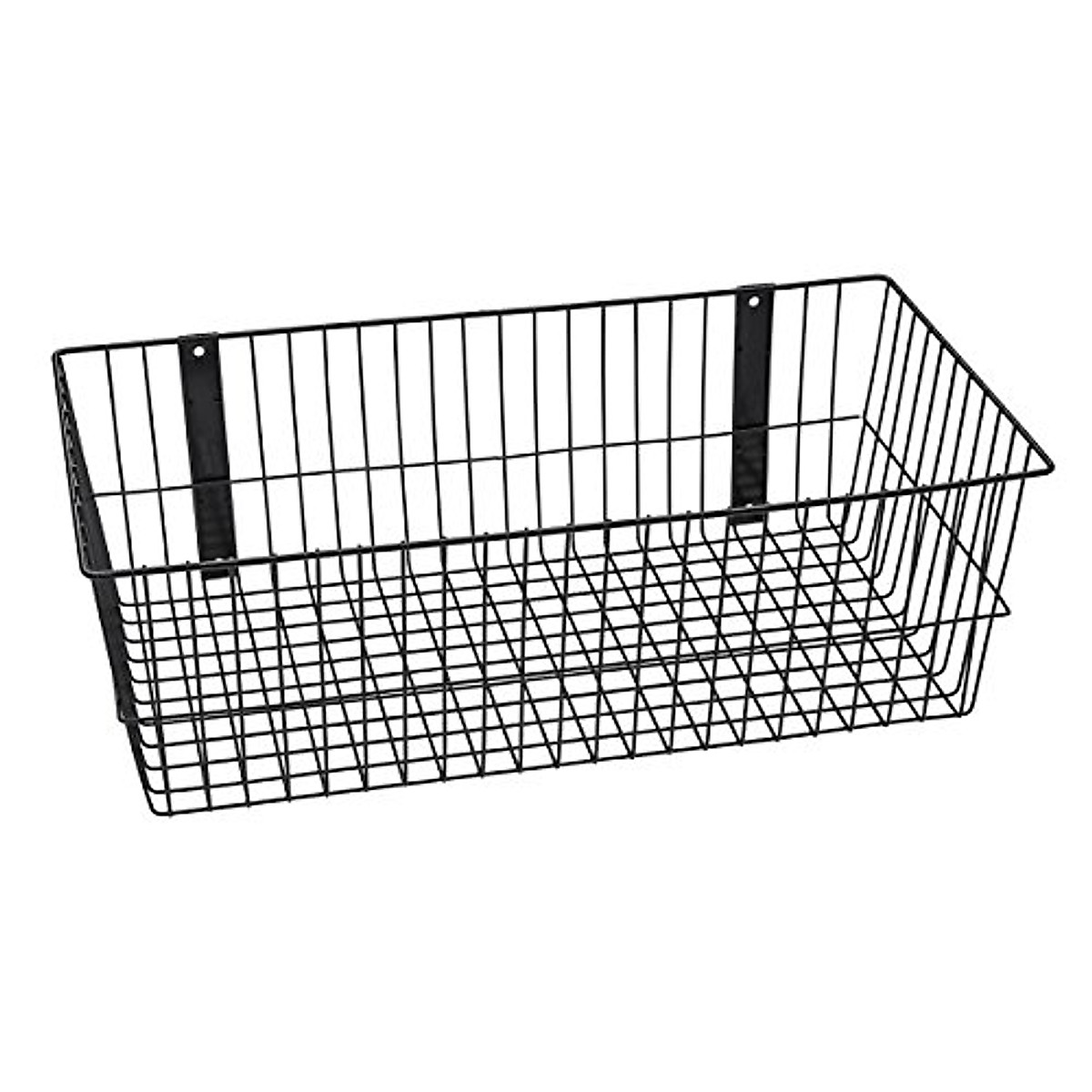 Rack Em Racks 9092-B Universal Wire Basket44; Black - 24 x 12 x 8 in.