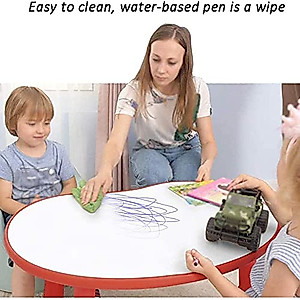 Walnut Children's Table and Set Kindergarten Can Be Raised and Lowered Plastic Baby Game Table Graffiti Belt Storage Tablo