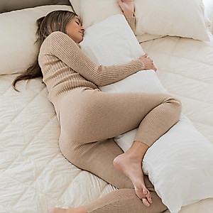 Body Pillowcase Cover 100% Soft Egyptian Cotton with Zipper Closure Pillow Case Set of 1 PC 500 Thread Count Body Pillow Cover 20x72 inch, Navy Blue