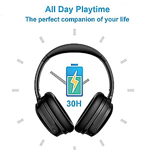 ABVANC Hybrid Active Noise Cancelling Headphones Wireless Over Ear Bluetooth Headphones, Hi-Res Audio, Deep Bass, Comfortable Fit, for Travel Home Office