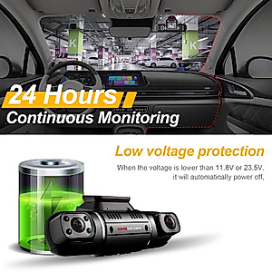 Dash Cam Hardwire Kit Mini USB Hard Wire Kit Fuse for Dashcam and 8 Fuse Tap Cable and Installation Tool 11.5ft 12V-30V to 5V/2A Mini-USB Port Charger Power Cord