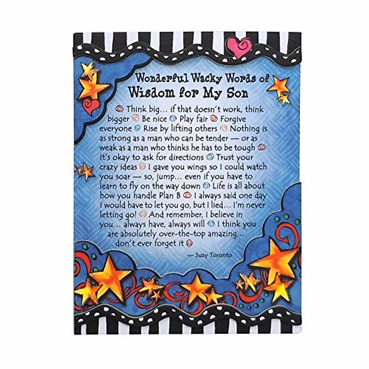 Blue Mountain Arts Son Magnet with Easel Back—Birthday, Holiday, Graduation, or "I Love You" Gift by Suzy Toronto, 4.9 x 3.6 Inches (Wonderful Wacky Words of Wisdom for My Son)