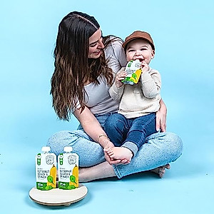Serenity Kids 6+ Months Certified Organic Baby Food Pouches Veggie Puree | No Sugary Fruits or Added Sugar | Allergen Free | 3.5 Ounce BPA-Free Pouch | Garden Veggie Variety Pack | 6 Count