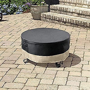 Stanbroil 30 Inch Round Fire Pit Cover, Fire Pit Table Cover, Patio Furniture Cover, Full Coverage Cover with Durable and Water Resistant Fabric