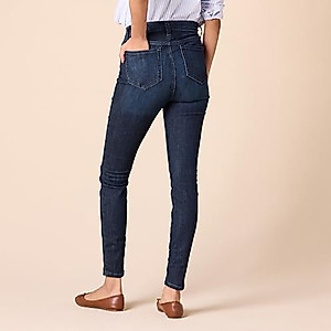 Amazon Essentials Skinny Jeans for Women, High Waist, Stretchy Denim, Dark Wash, 16 Short