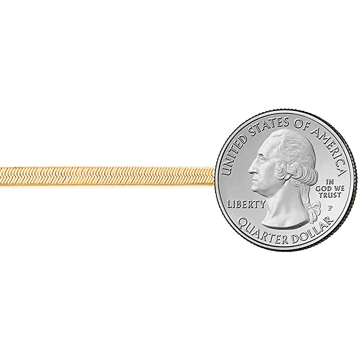 Savlano 18K Gold Plated 925 Sterling Silver Solid Italian Herringbone Magic Diamond Cut Link Chain Bracelet With Gift Box For Women & Men - Made in Italy (8, 4.5mm)