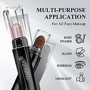 LUXAZA 10PCS Eyeshadow Stick,Shimmer And Matte Neutral Brown Eye Shadow Sticks Pencil Crayon, Eye Brightener Stick With Crease-proof Formula,Waterproof & Long Lasting