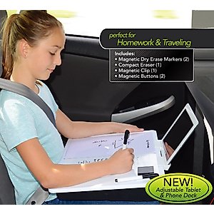 Fun Express EZDesk Magnetic Dry Erase Lap Desk with Graph Ruling, Tablet Dock and Accessories