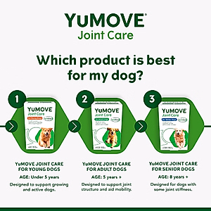 YuMOVE Hip and Joint Supplement for Dogs with Glucosamine, Chondroitin, MSM, Omega 3, Hyaluronic Acid, & Green Lipped Mussel - Dog Joint Supplement - for Adult Dogs 60 Tablets