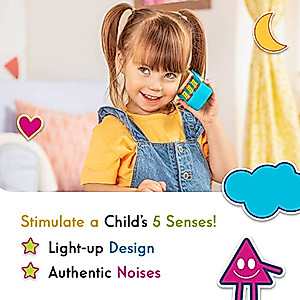 Battat – Sensory Toys – Pretend Phone & Keychain – Toddler Light-Up Phone – Toy Car Keys & Phone – 18 Months + – Light & Sound Phone + Light & Sound Keys