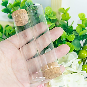 Grisofaa 28pcs 20ml Cork Test Tubes,Vials with Corks,Test Tubes with Caps.