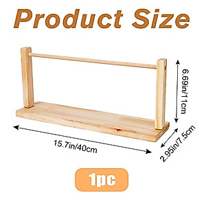 HOBBIESAY 1 Set Ribbon Rack Wood Bobbins Stand Gift Wrapping Ribbon Holder Wire Spool Rack Ribbon Rack Sewing Yarn Storage Organizer Washi Tape Storage Holder for Crafting Supplies