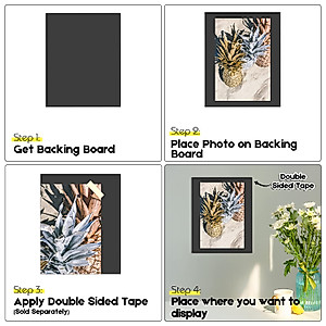 Golden State Art, 10 Pack 16x20 Uncut Photo Mat Matboard, Black Backing Board for Frame, Picture, Print