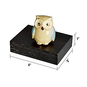 Small Floating Shelf - Mini Wall Display Shelves for Living Room, Kids Bedroom or Bathroom, Set of 3, Black