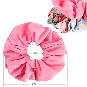 Hair Scrunchies Cotton Elastic Hair Band 15 Pcs Scrunchies for Hair Accessories for Women or Girls