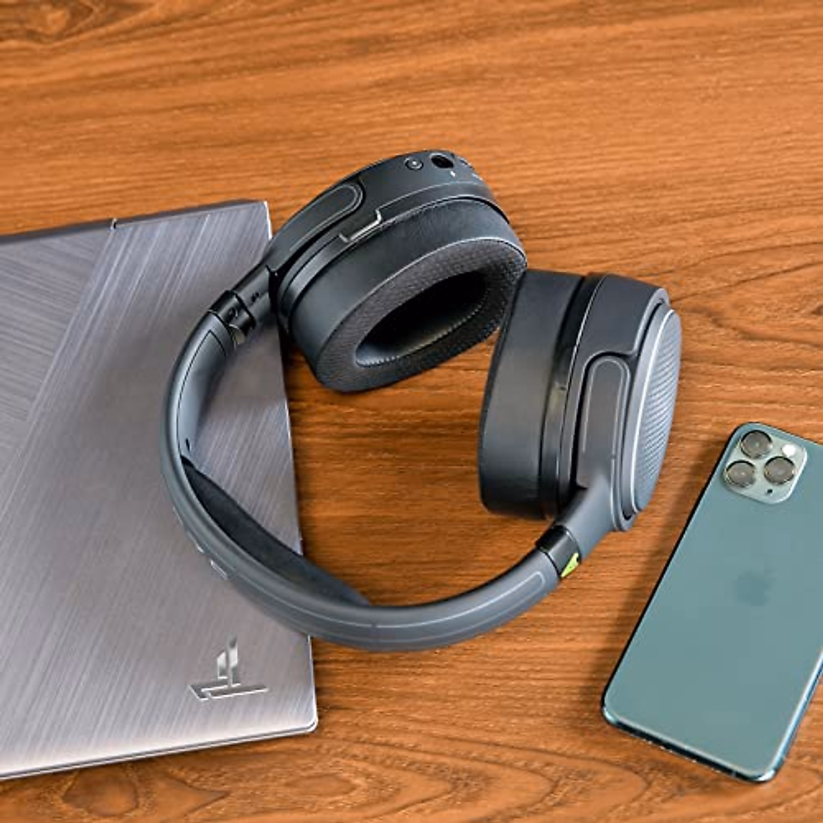 WC Freeze Penrose - Hybrid Fabric Cooling Gel Replacement Earpads for Audeze Penrose & Mobius, Made by Wicked Cushions, Improved Durability, Thickness and Sound Isolation | Black