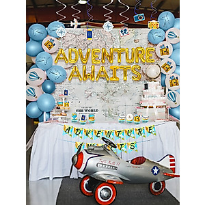 JeVenis Adventure Awaits Party Decoration Lets Travel Begin Party Decoration Travel Baby Shower Decoration Travel Theme Graduation Decoration Farewell Retirement Party Decoration