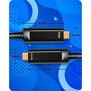 DWLCWY Fiber Optic USB C to USB C Cable(33ft),Slim High Speed 10Gbps USB 3.1 Active Optical Cable for VR, Webcam, Laptop etc